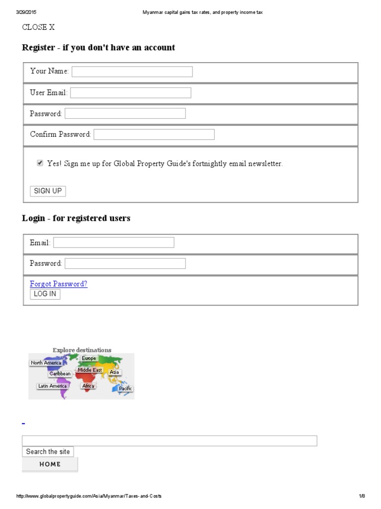 Myanmar Capital Gains Tax Rates, and Property Income Tax | PDF ...