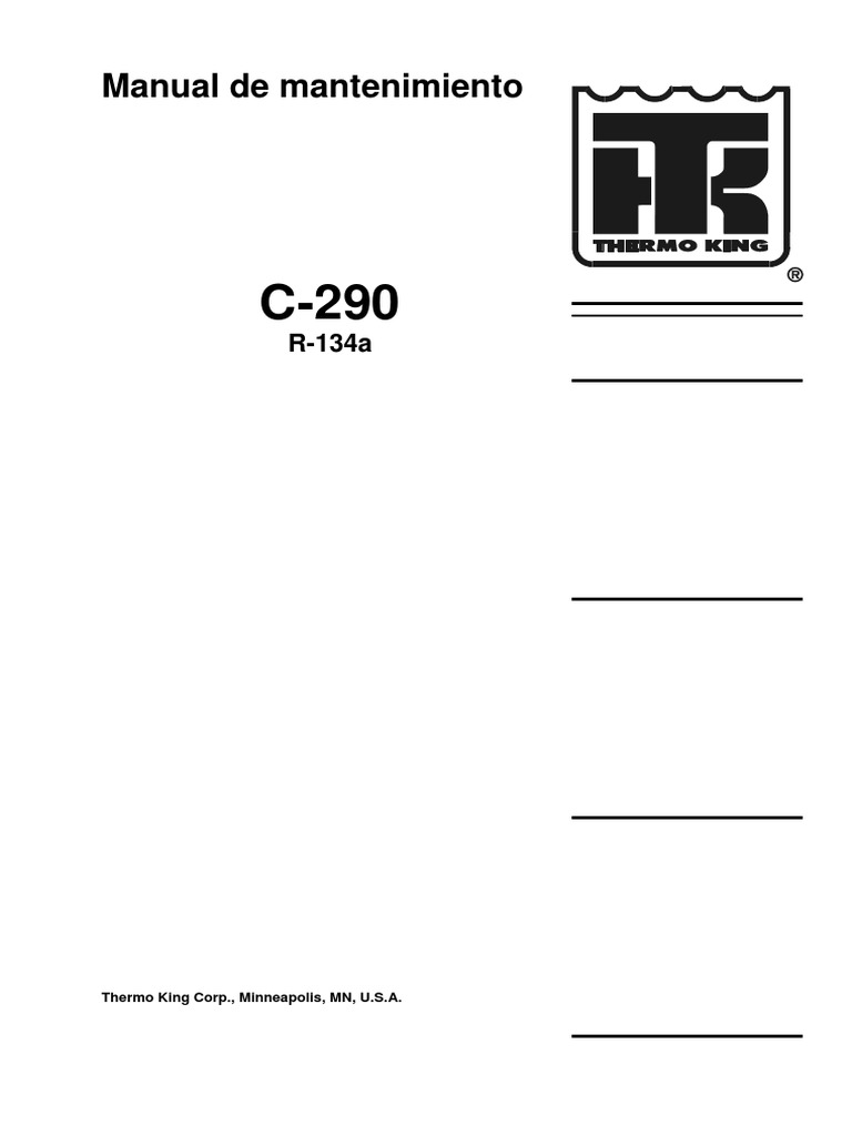 C290 Manual de Termoking PDF | PDF | Refrigeración | Presión