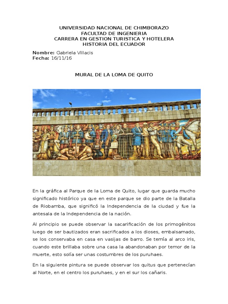 Mural de La Loma de Quito | PDF | América del Sur | America latina