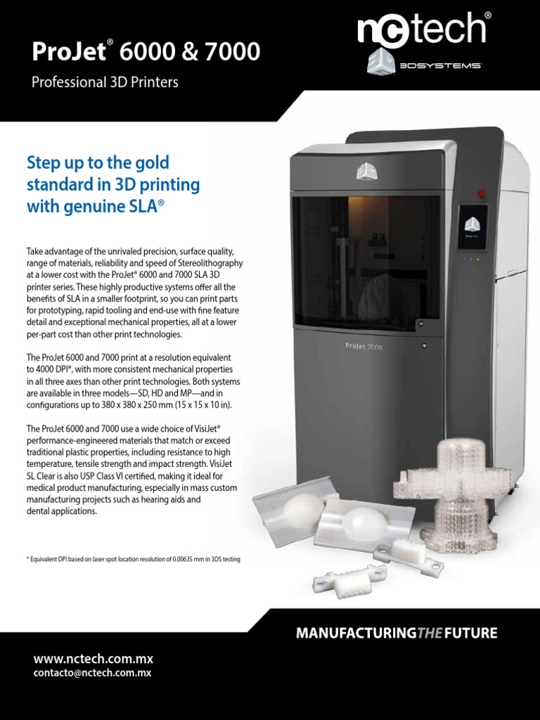 Projet 6000 & 7000: Step Up To The Gold Standard in 3D Printing With ...