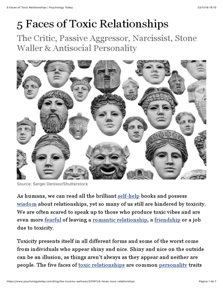 5 Types of Toxic Relationships | PDF | Antisocial Personality Disorder ...