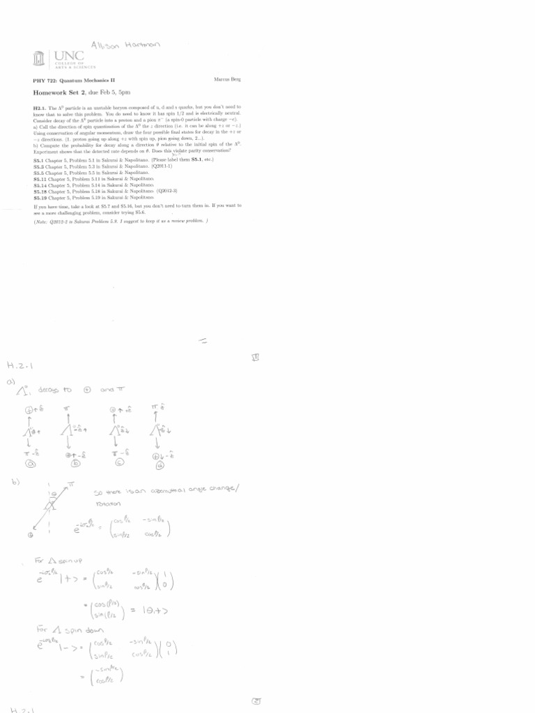 Sakurai Solutions Chapter 5 | PDF