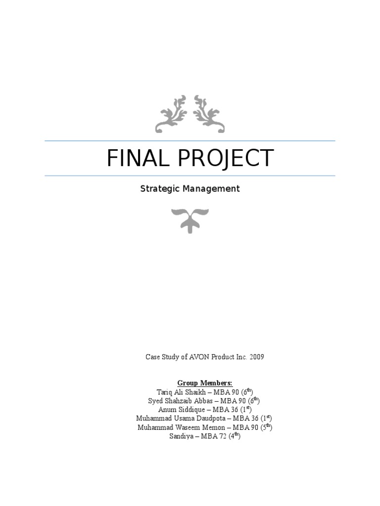 AVON Products | PDF | Strategic Management | Profit (Economics)