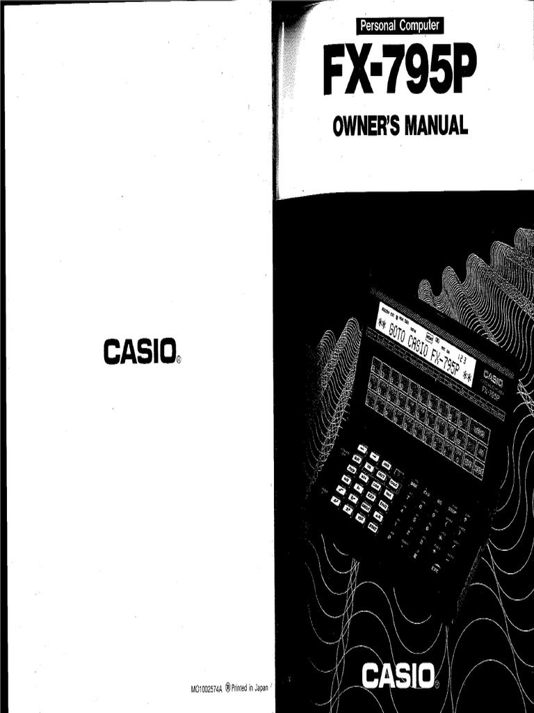 Manual Casio FX795P PDF | PDF