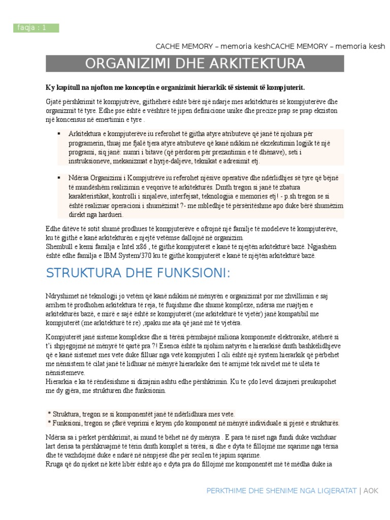 Arkitektura e kompjuterve