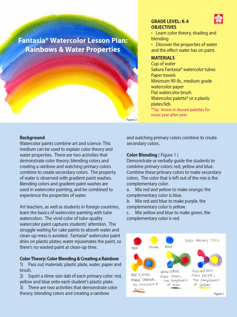 Fantasia® Watercolor Lesson Plan: Rainbows & Water Properties | PDF ...