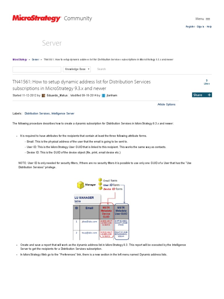 TN41561 - How To Setup Dynamic Address List For Distribution Services ...