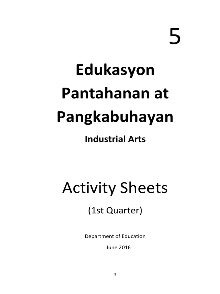 EPP-IA 5 Activity Sheets v1.0