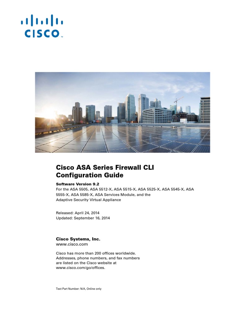 Cisco ASA Series Firewall CLI Configuration Guide 9.2 PDF | PDF | Proxy Server | File Transfer ...