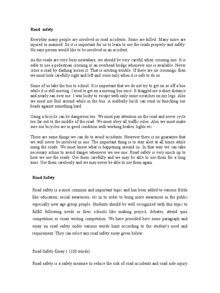 Road Safety | Download Free PDF | Road Traffic Safety | Traffic Collision