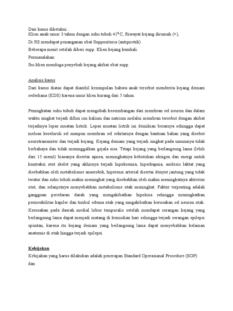Pathway Kejang Demam | PDF | Sains & Matematika
