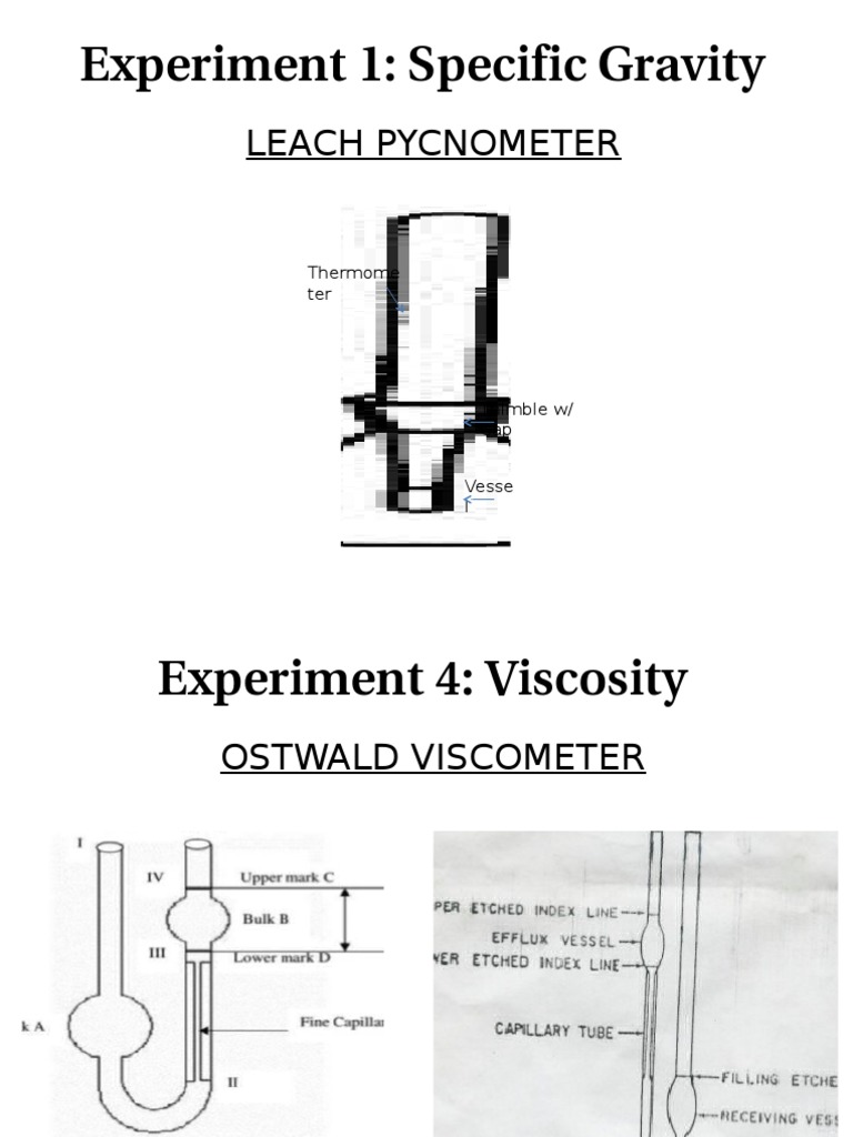 Leach Pycnometer: Experiment 1: Specific Gravity | PDF
