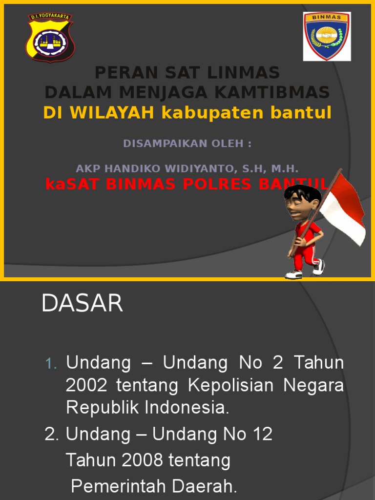 Peran Sat Linmas DLM Menjaga Kamtibmas | PDF
