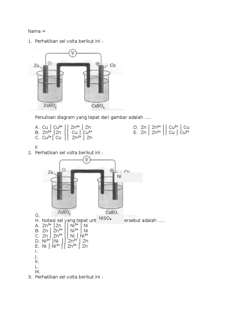 Soal Sel Volta | PDF