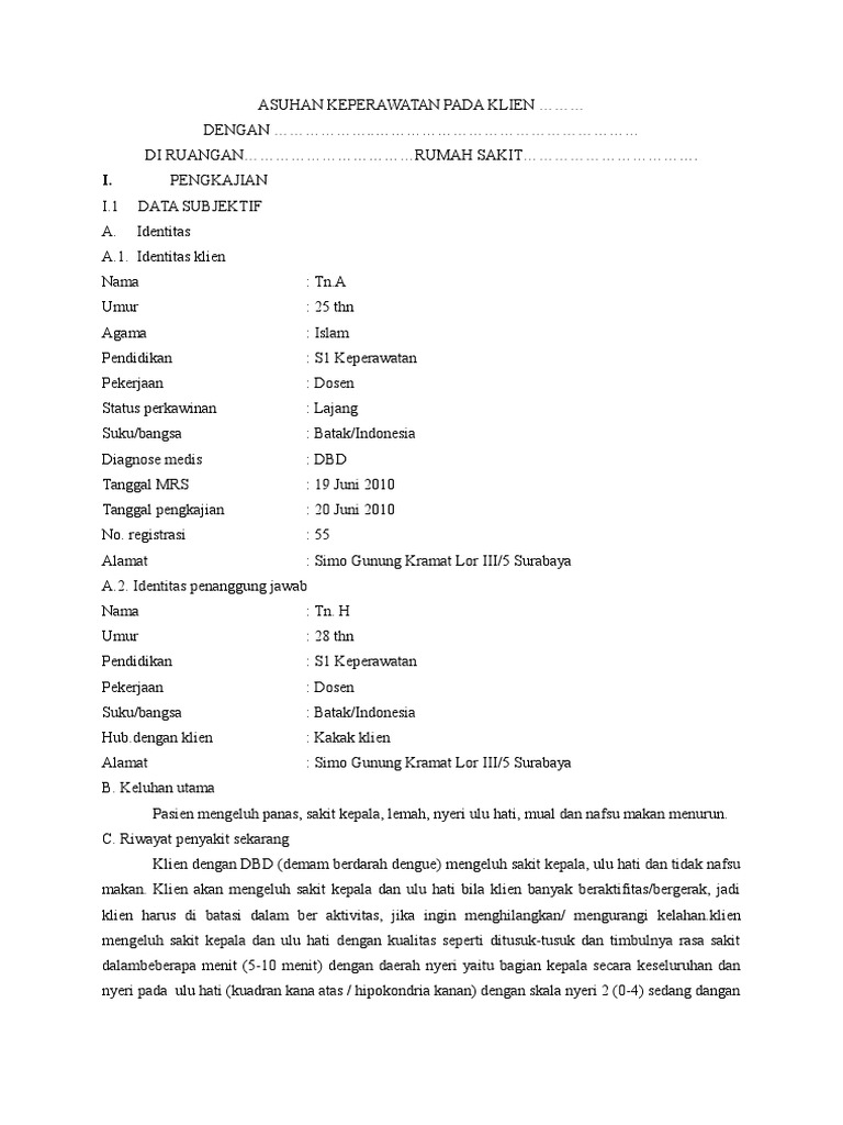 Format Askep PQRST | PDF