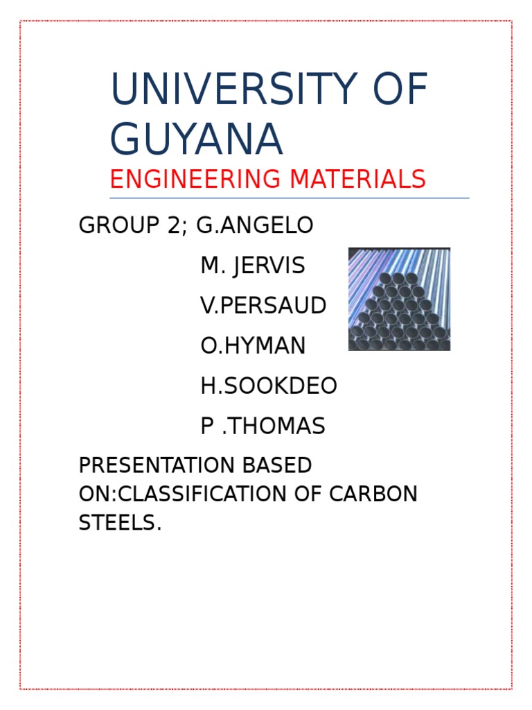 University of Guyana: Engineering Materials | PDF