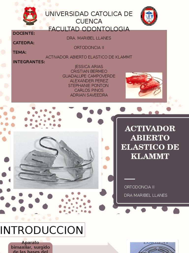 Activador Elastico de Klammt | PDF | Anatomia dental | Boca