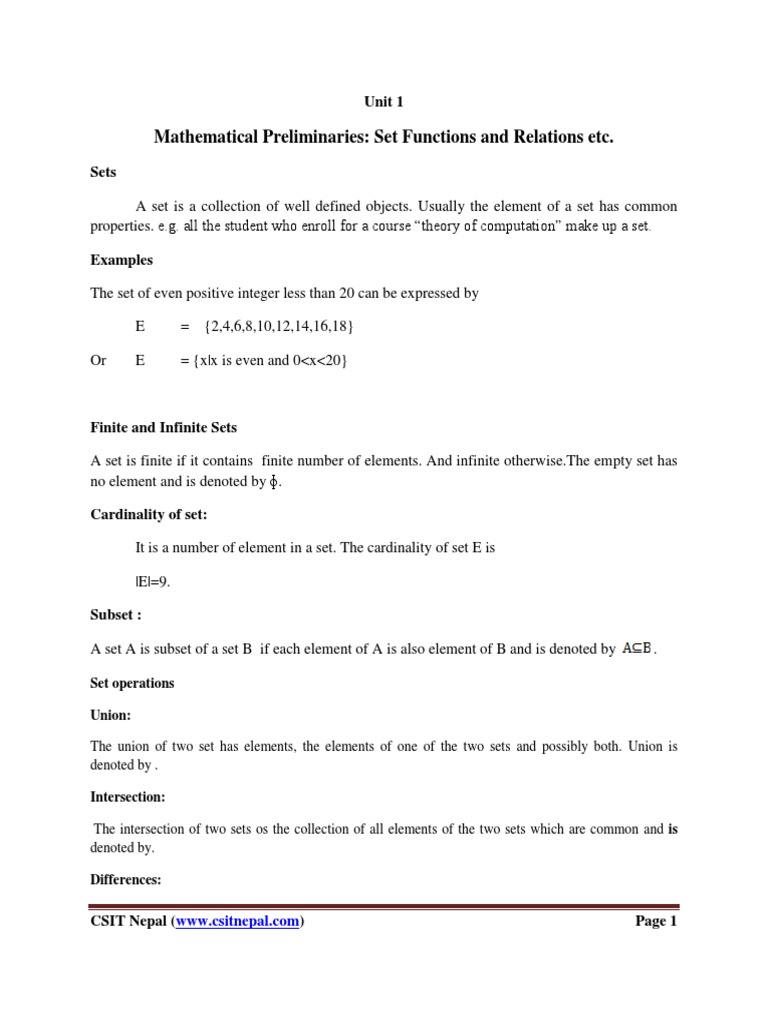 Theory of Computation | PDF | Set (Mathematics) | Sequence