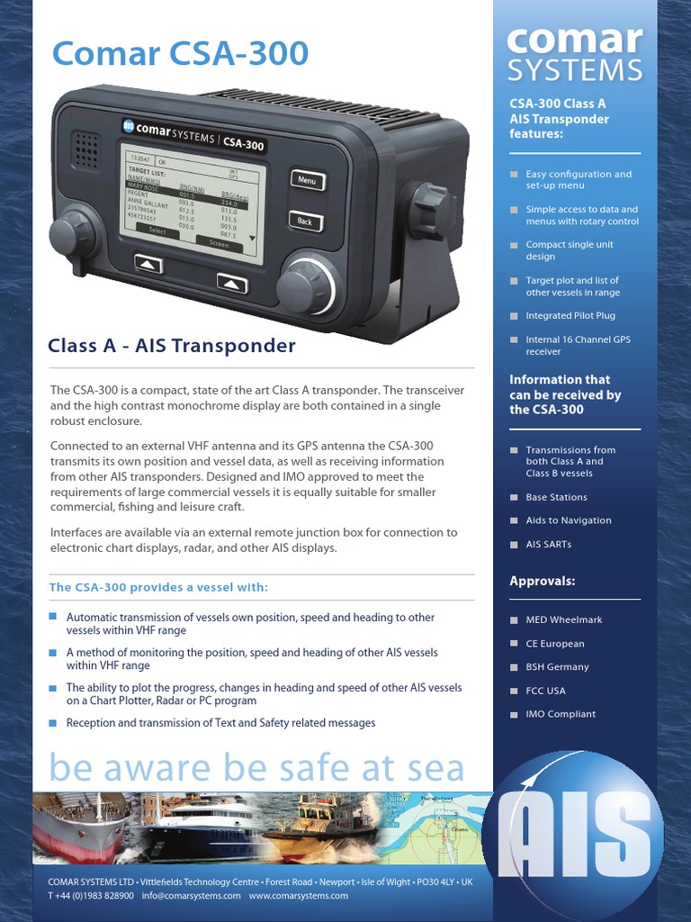 Comar CSA300 Transponder | PDF | Telecommunications Engineering | Wireless