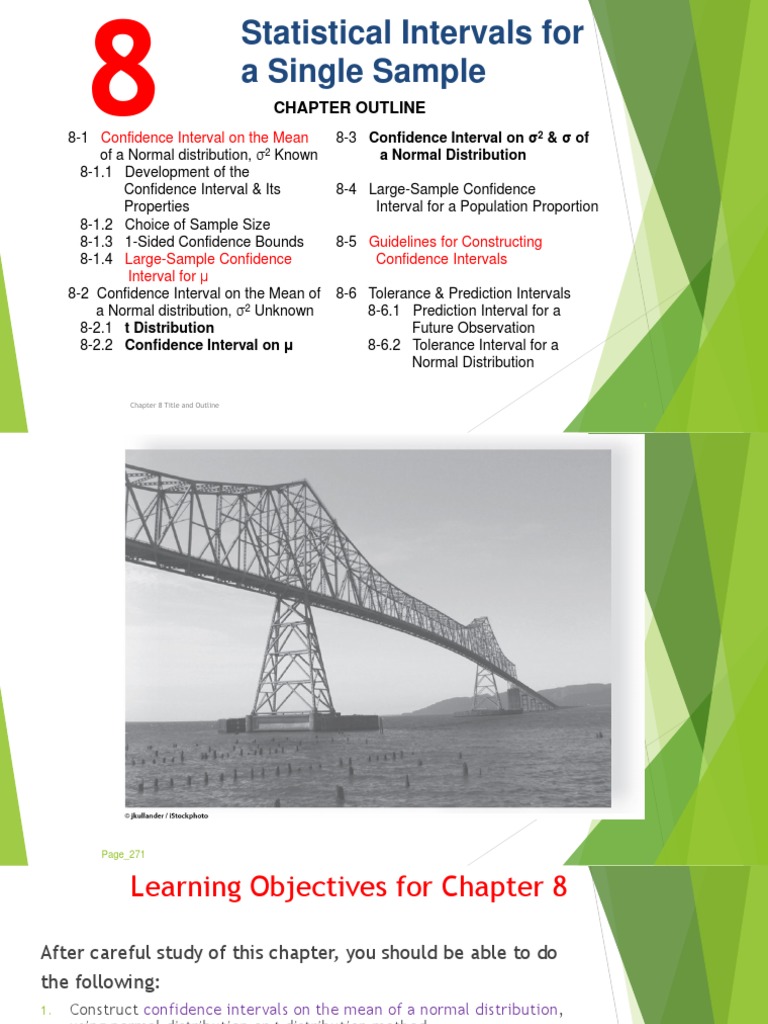 Statistical Intervals For A Single Sample: Chapter Outline | PDF | Confidence Interval | Normal ...