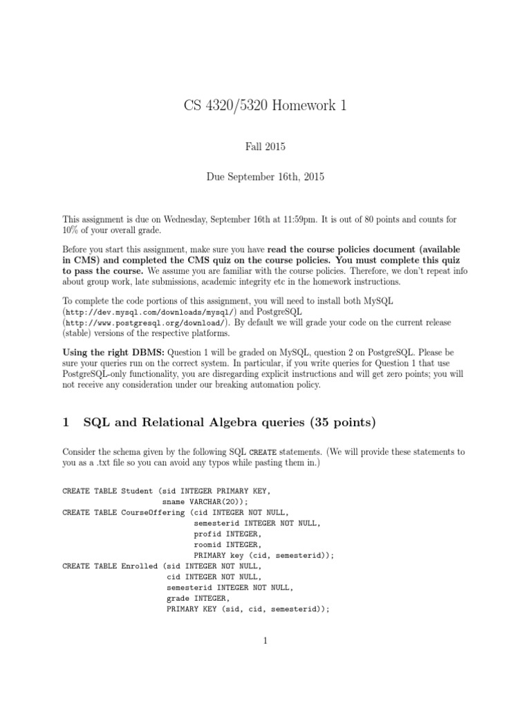 Hw1 Instructions | PDF | Data Management | Computer Data