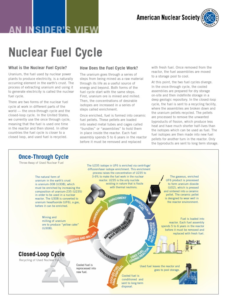 Nuclear Fuel Cycle: An Insider'S View | PDF | Enriched Uranium ...