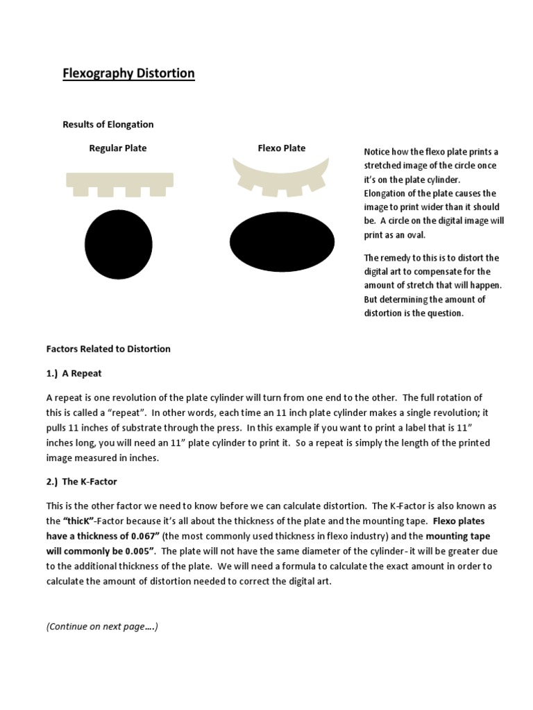 Calculate Flexo Plate Distortion for Printing Circles as Ovals | PDF