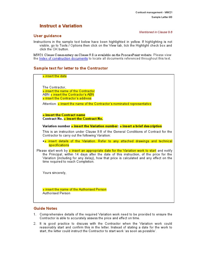 Mw21 - 9d Instruct A Variation | PDF | Finance & Money Management