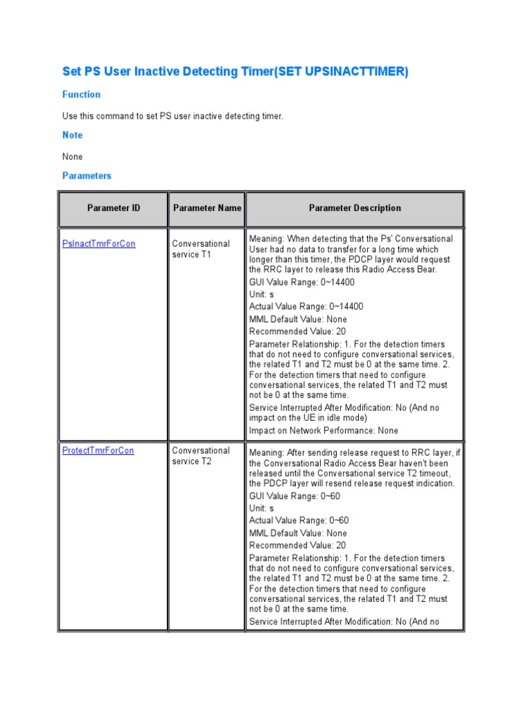 Set PS User Inactive Detecting Timer | PDF | Streaming Media ...