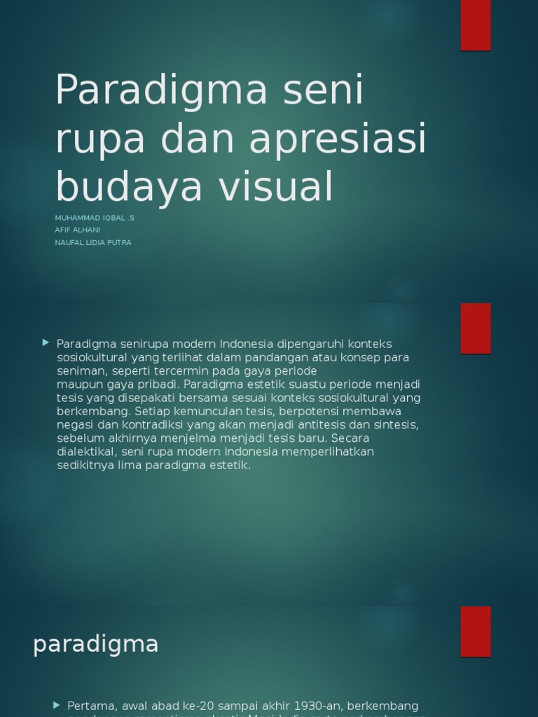 Paradigma Seni Rupa Dan Apresiasi Budaya Visual | PDF