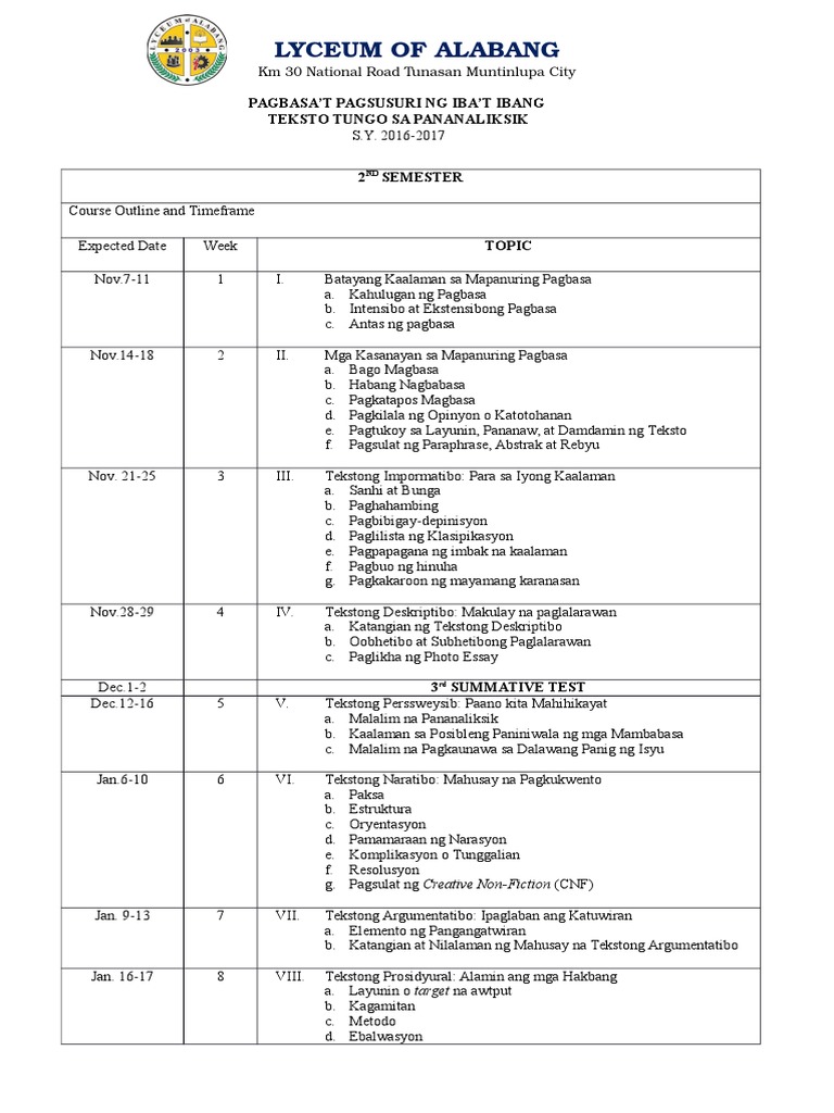 Subject Matter Budget (SMB) | PDF
