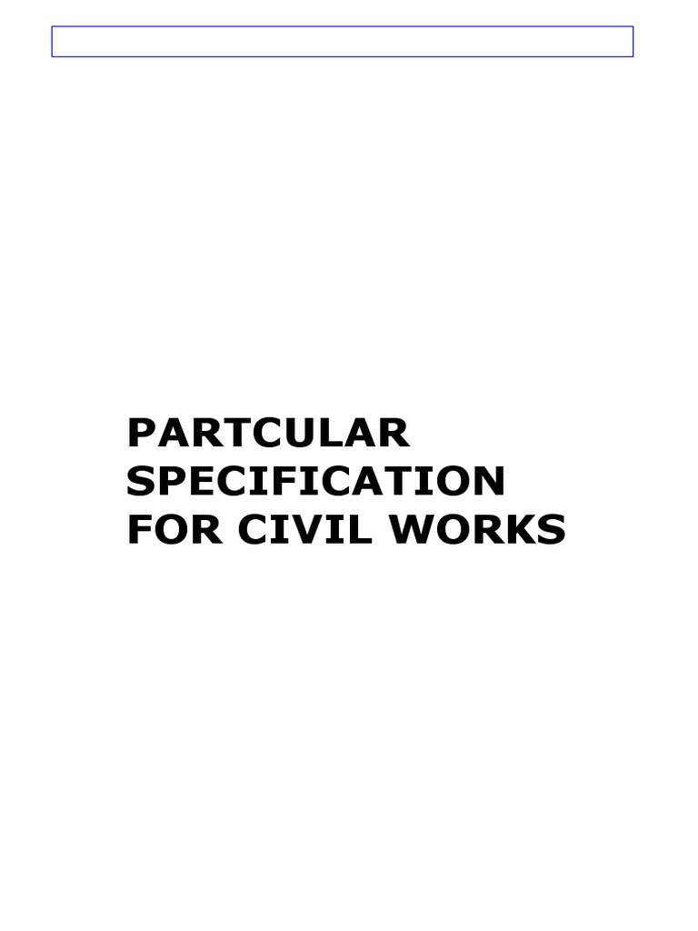 Microsoft Word - Particular Specification For Civil | PDF | Concrete ...