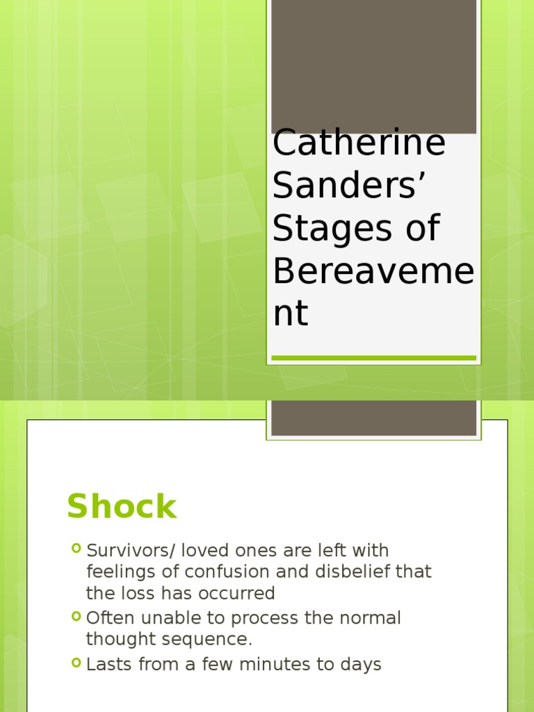 Sander's Stages of Bereavement | PDF | Career & Growth | Self-Improvement