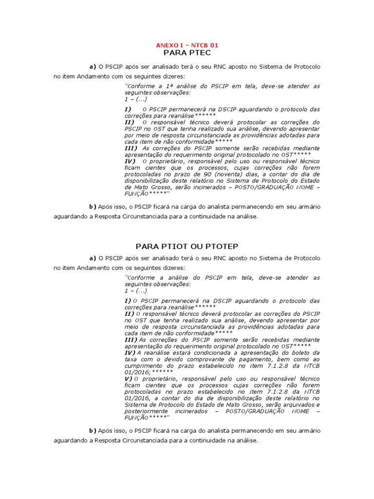 Anexo I - Modelo de RNC