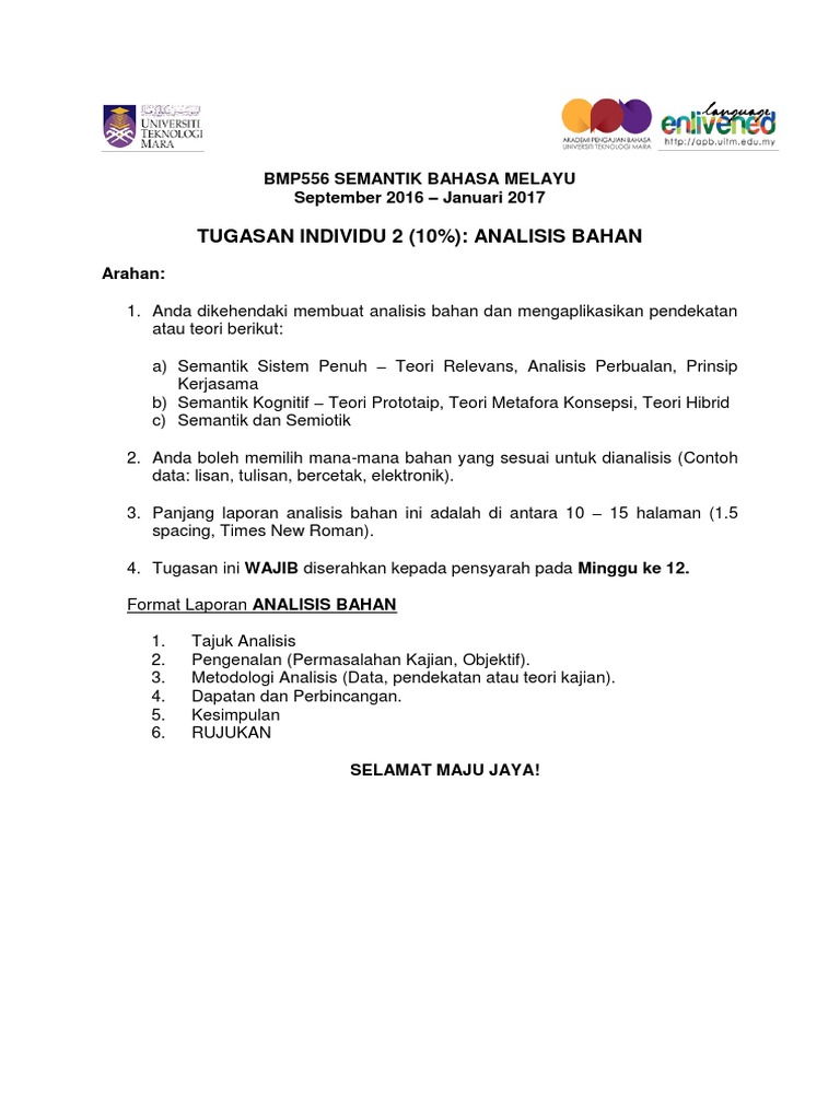 BMP556 Tugasan Individu 2 (Format) | PDF