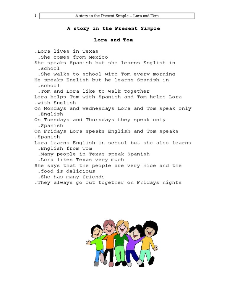 Lora and Tom: A Present Simple Story | PDF | Sports