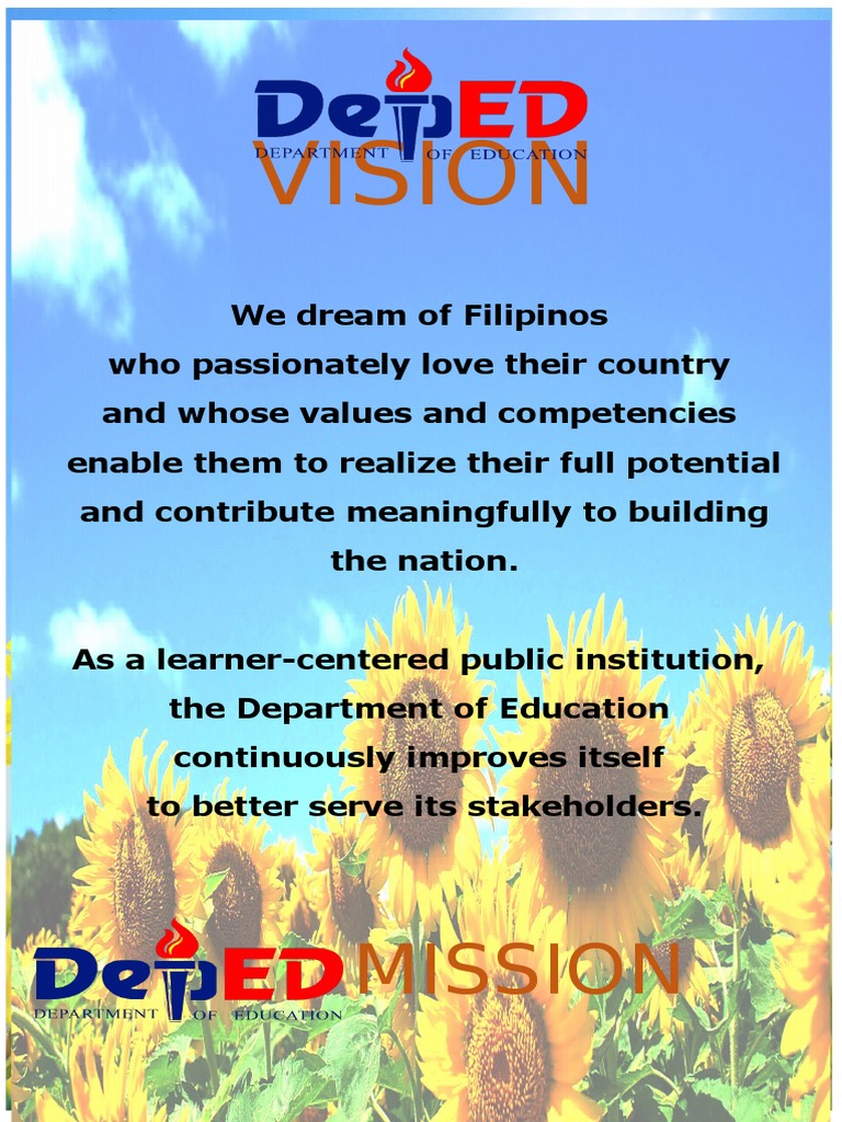 Deped Vision, Mission, Goals | PDF | Education Theory | Communication