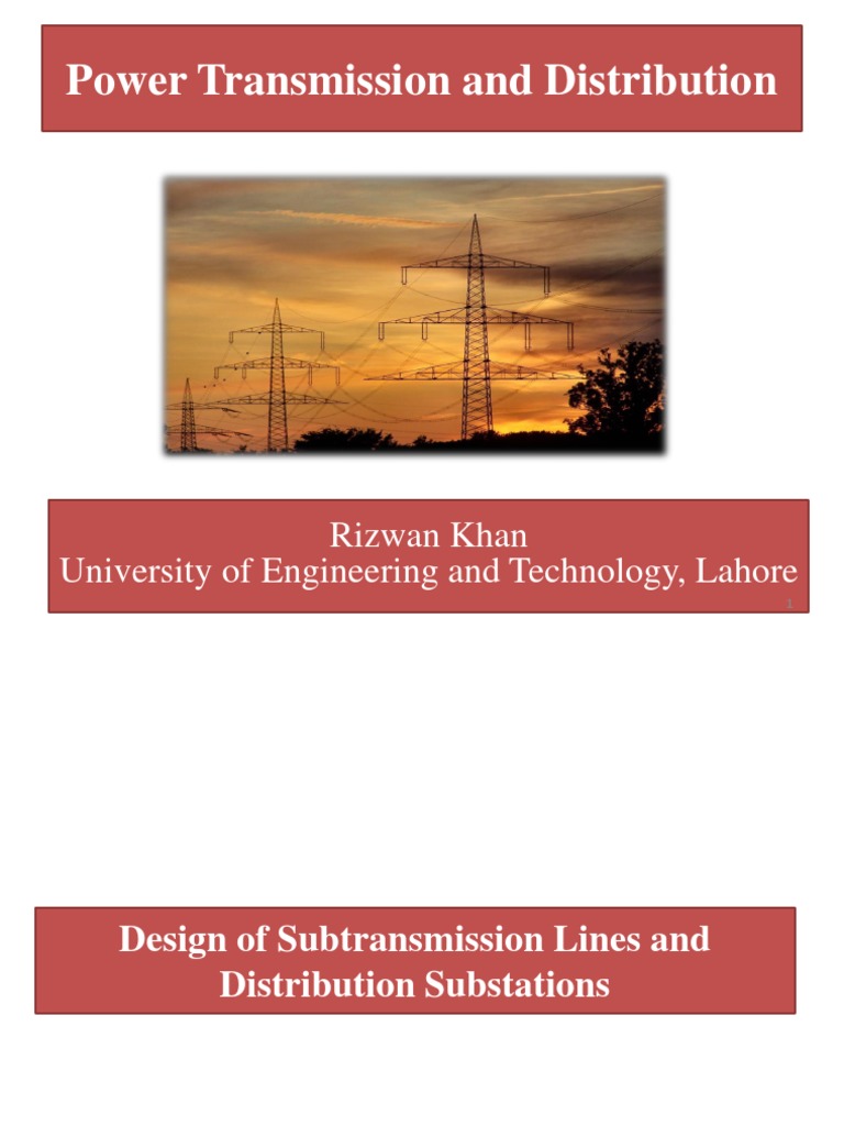 Design of Subtransmission Lines and Distribution Substations | PDF ...