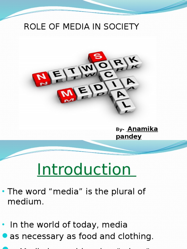 Role of Media in Society | PDF