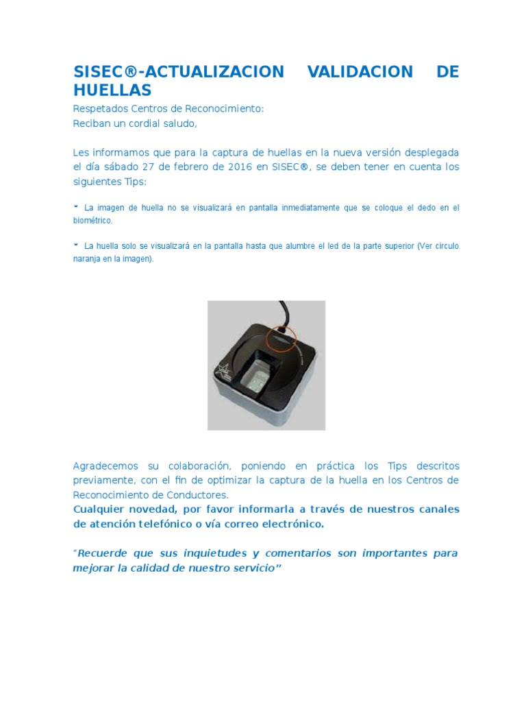 Sisec Actualizacion. | PDF