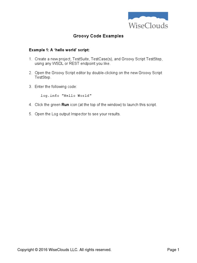 Groovy Code Examples 1 Double Click Icon Computing 