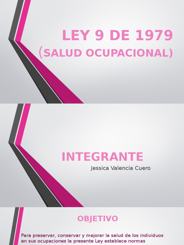 Diapositivas Ley 9 de 1979 Jessica | PDF | Residuos | Alimentos