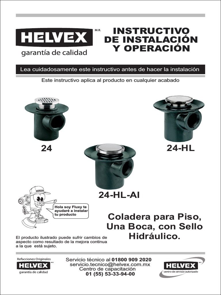 Guia Helvex Coladera 24 | Ingeniería de Edificación | Industrias