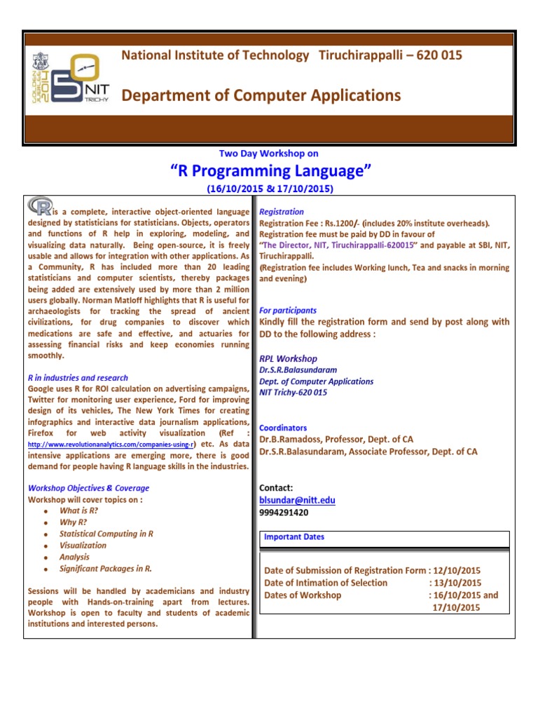 R Workshop v2 | Download Free PDF | R (Programming Language) | Visualization (Graphics)