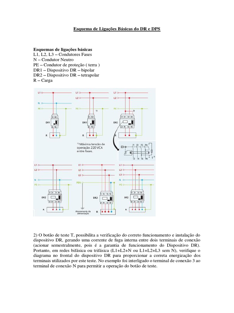 Esquema de Ligações Básicas Do DR e DPS | PDF | Bens manufaturados ...