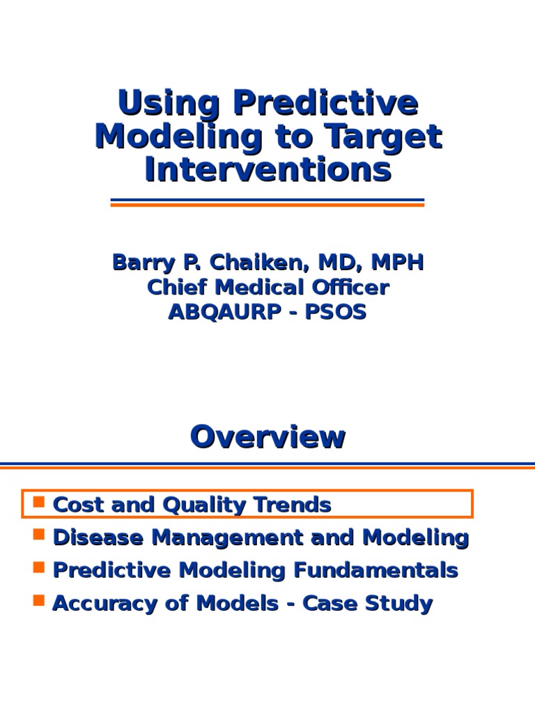 Using Predictive Modeling To Target Interventions | PDF | Prediction ...