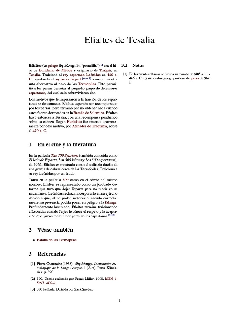 Efialtes de Tesalia | PDF