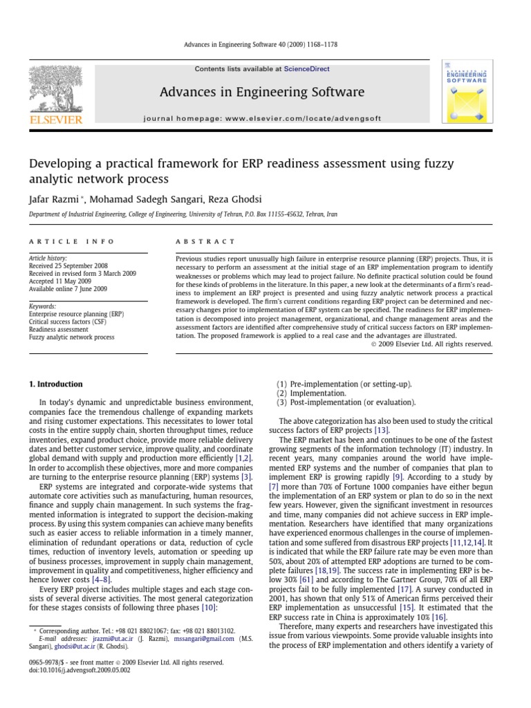 25 08 16 Developing A Practical Framework For Erp Readiness Assessment Using Fuzzy Analytic 