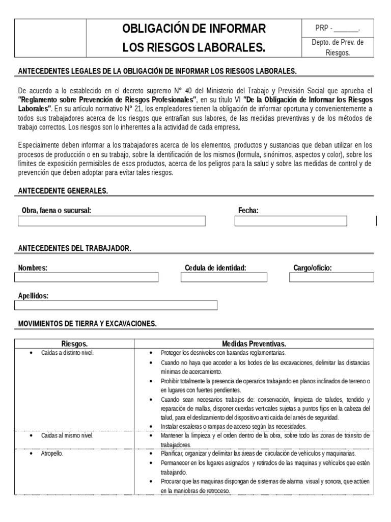 Formato ODI Point Service Ltda. | Andamio | Herramientas