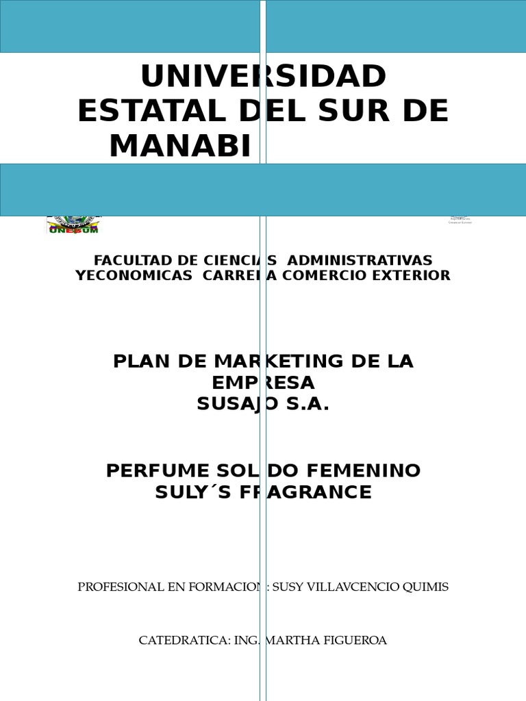Plan de Marketing para Suly's Fragrance | PDF | Marketing | Producto ...